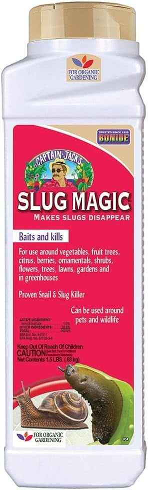 Slug Magic Granules, 24 oz Snail & Slug Killer, For Organic Gardening ...