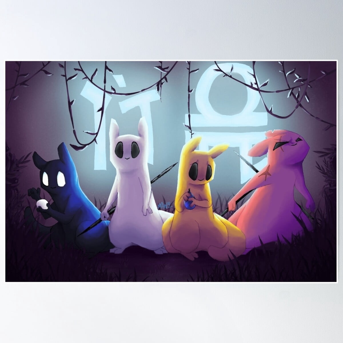 Slugcats Poster Wall Art, UNFRAMED PAPER POSTER, Home Decor, Vintage ...