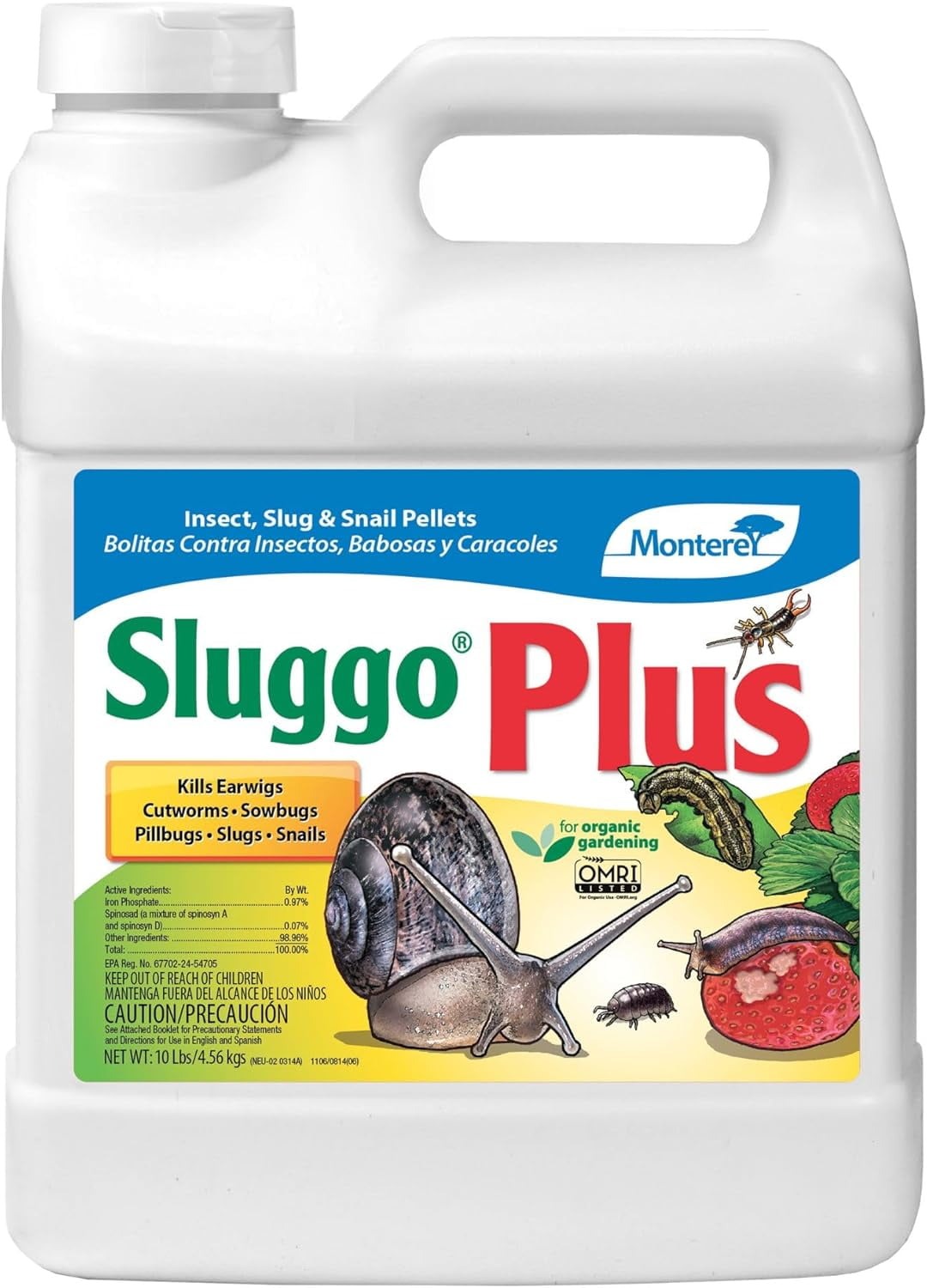 Sluggo Plus - for Organic Gardening - Slug and Snail Killer for Garden ...