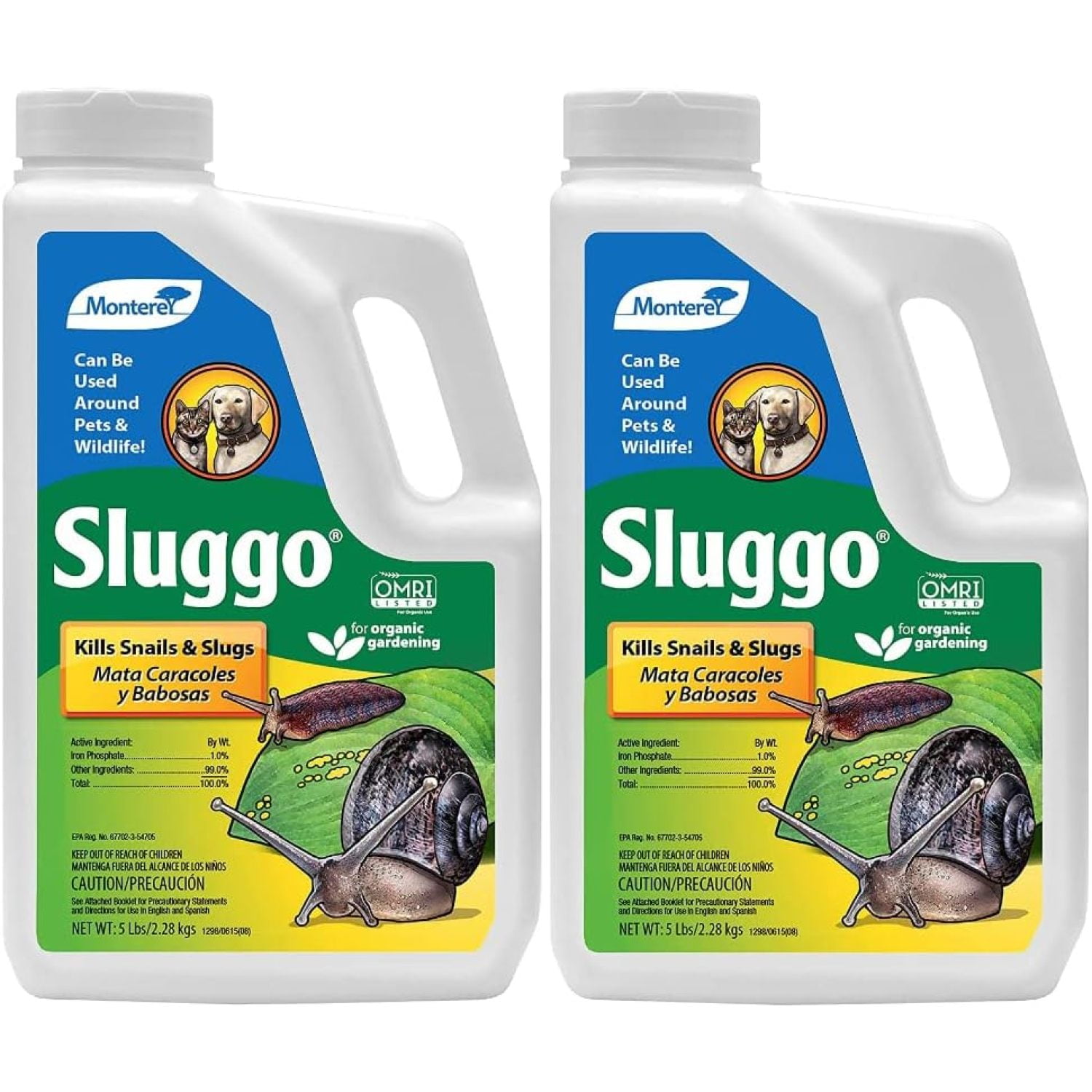 Sluggo Snail & Snail Bait 5 Lb, 2 Pack - Walmart.com
