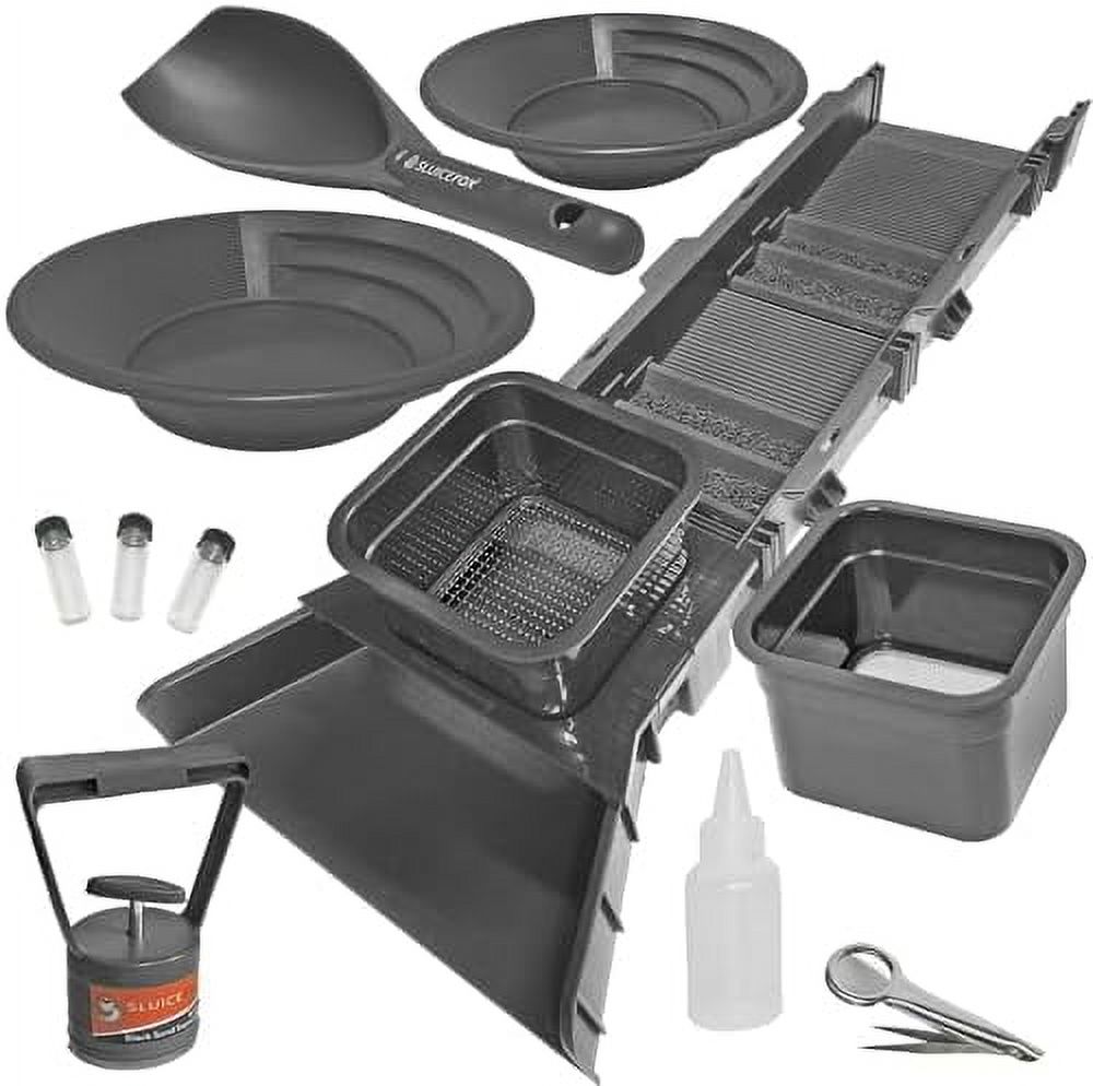 Sluice Box Compact Gold Panning Kit; Portable Sluice Box and 2 ...