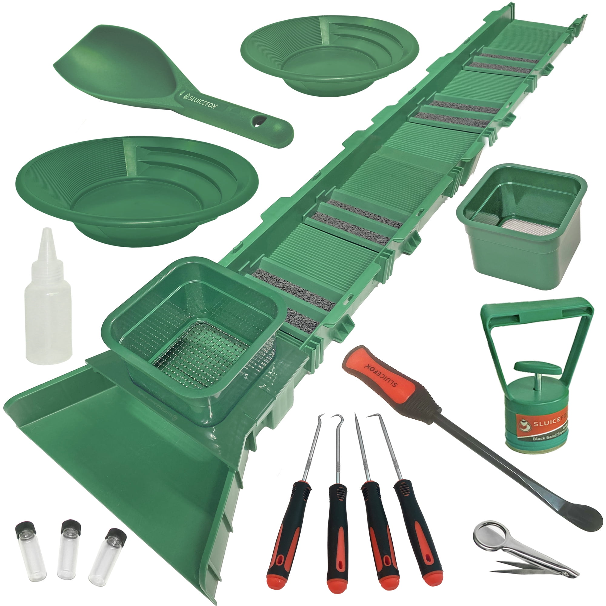 Sluice Fox 53 inch Sluice Box Compact Gold Panning Kit; portable sluice ...
