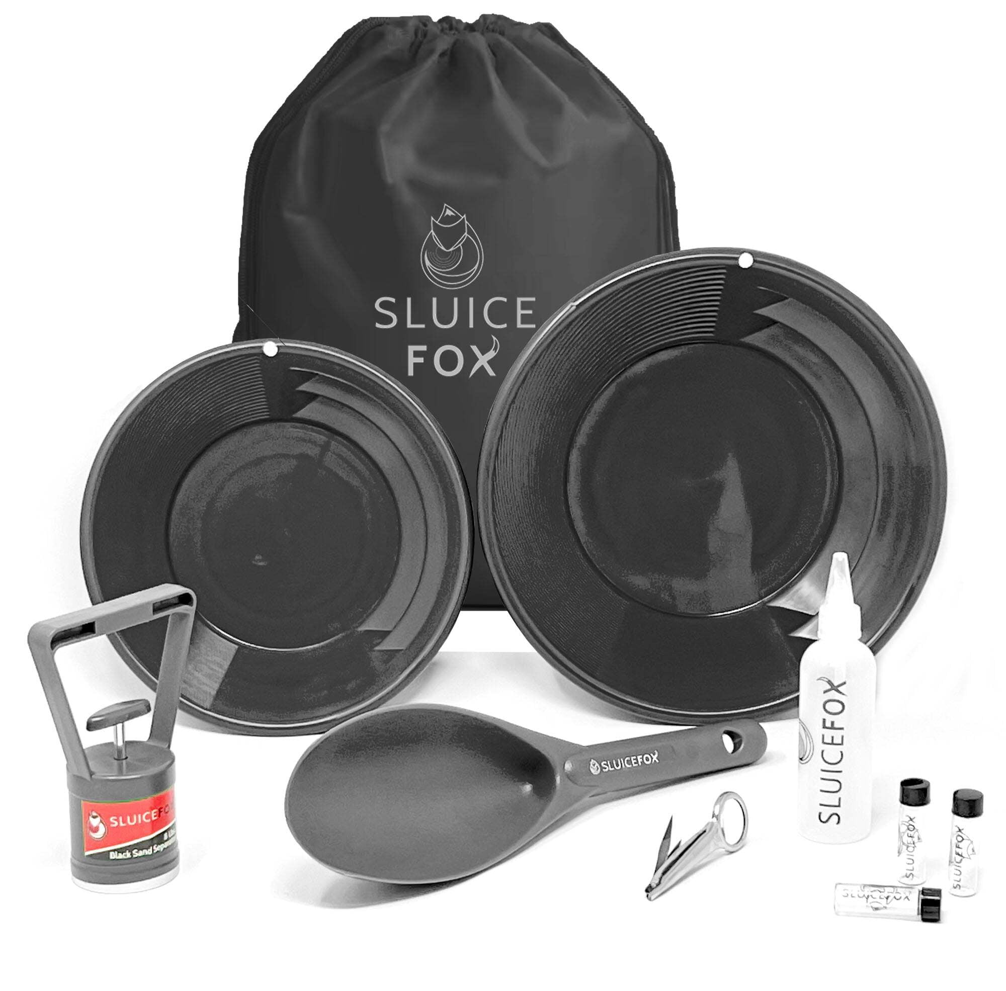 Sluice Fox 10-Piece Gold Panning Kit with Backpack: Mining Equipment ...