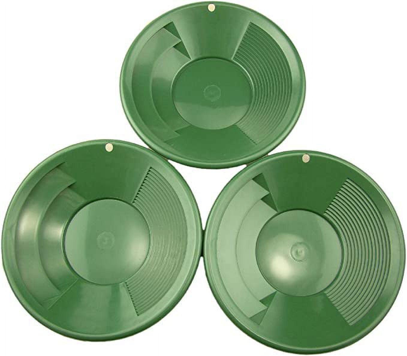 Sluice Monkey 3 pack of Small 10" Green Gold Pans - Walmart.com