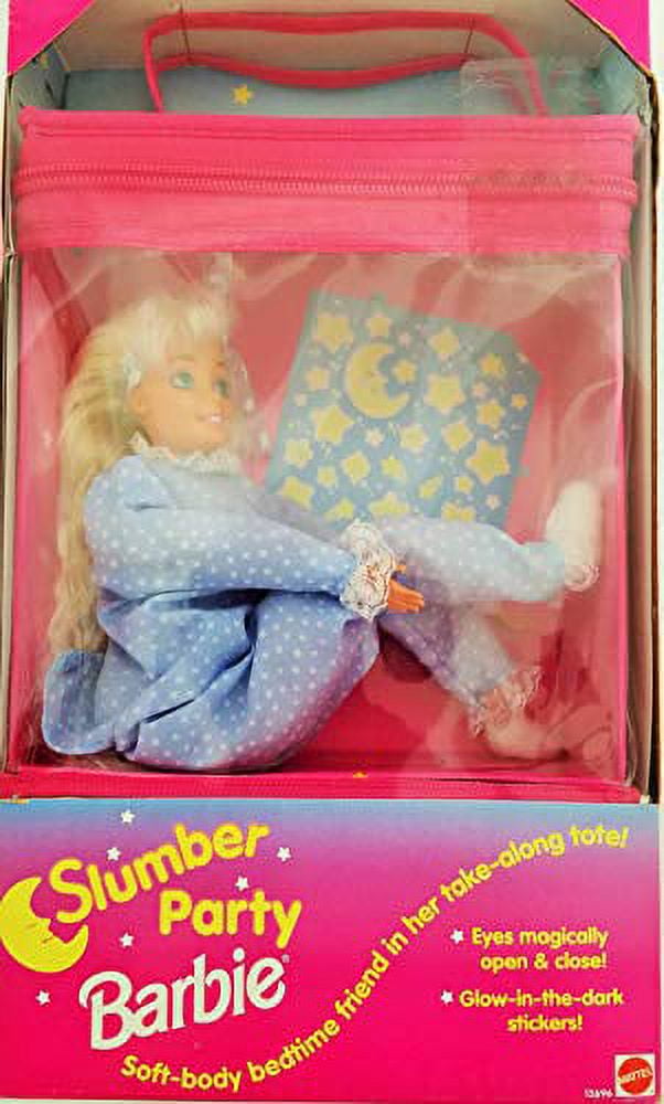 Slumber Party Barbie Soft Body Bedtime Friend Doll With Tote 1994 Mattel 12696