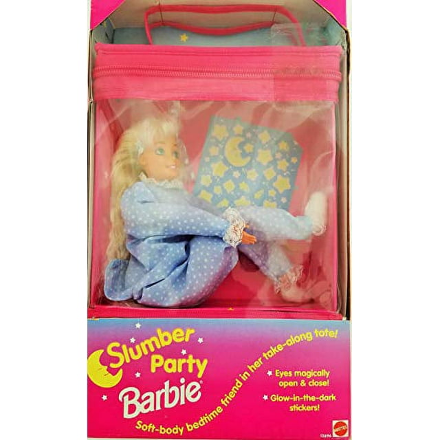 Slumber Party Barbie Soft-Body Bedtime Friend Doll with Tote 1994 ...