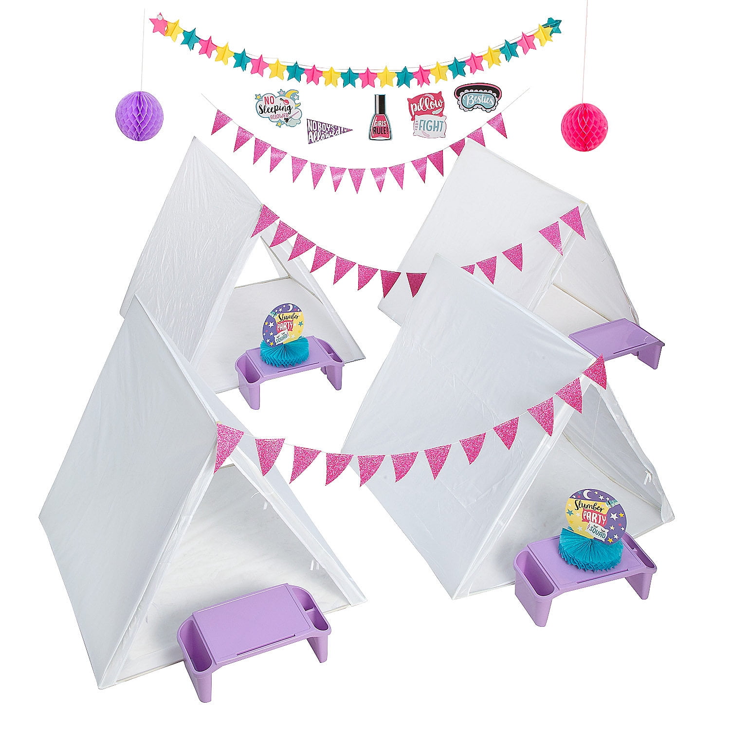 Slumber Party Kit for 4 Guests, Party Supplies, Birthday, 20 Pieces ...