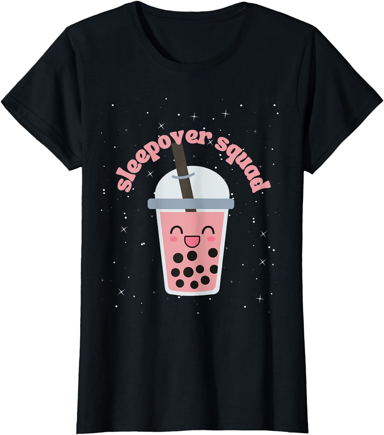 Slumber Party Squad Boba Bubble Tea Sleepover Kit Spa Party T-Shirt ...