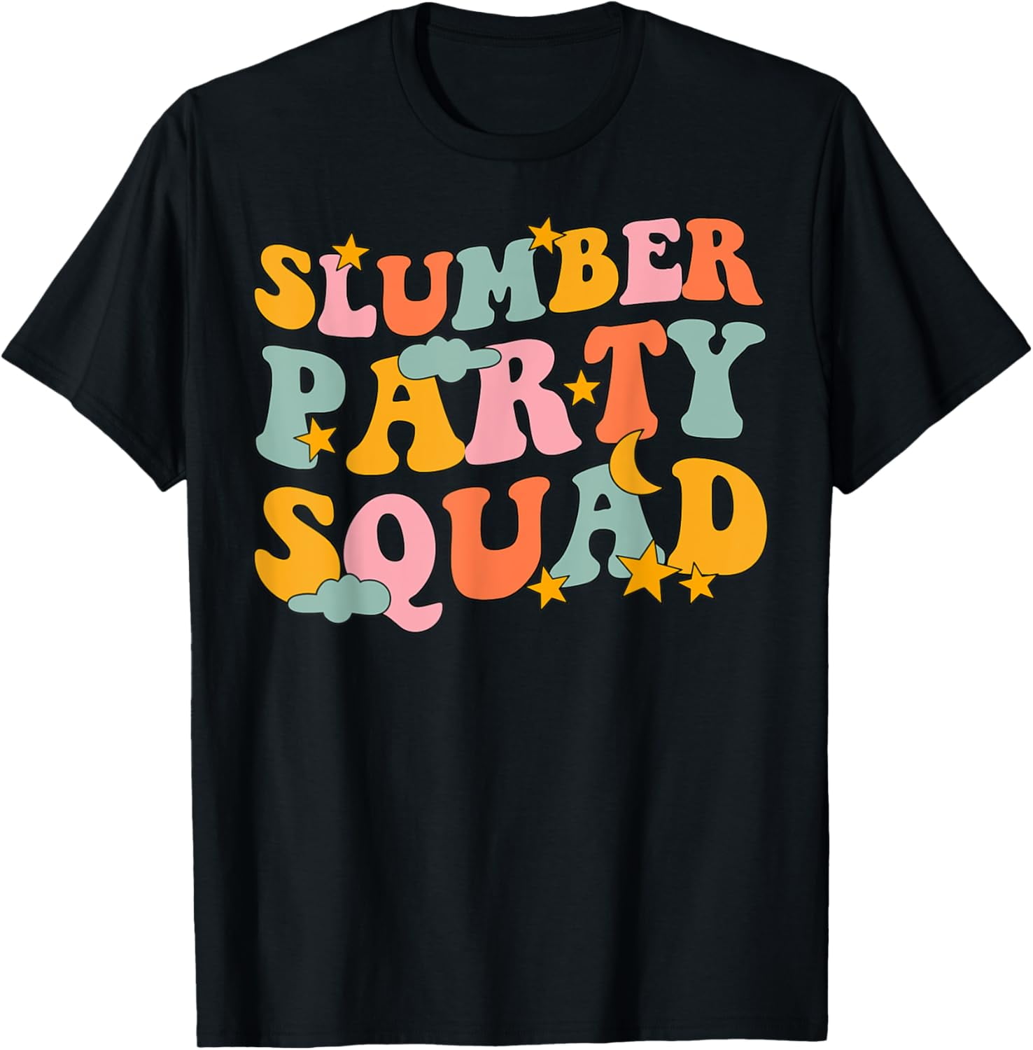 Slumber Party Squad Groovy For Matching Sleepover Party T-Shirt ...