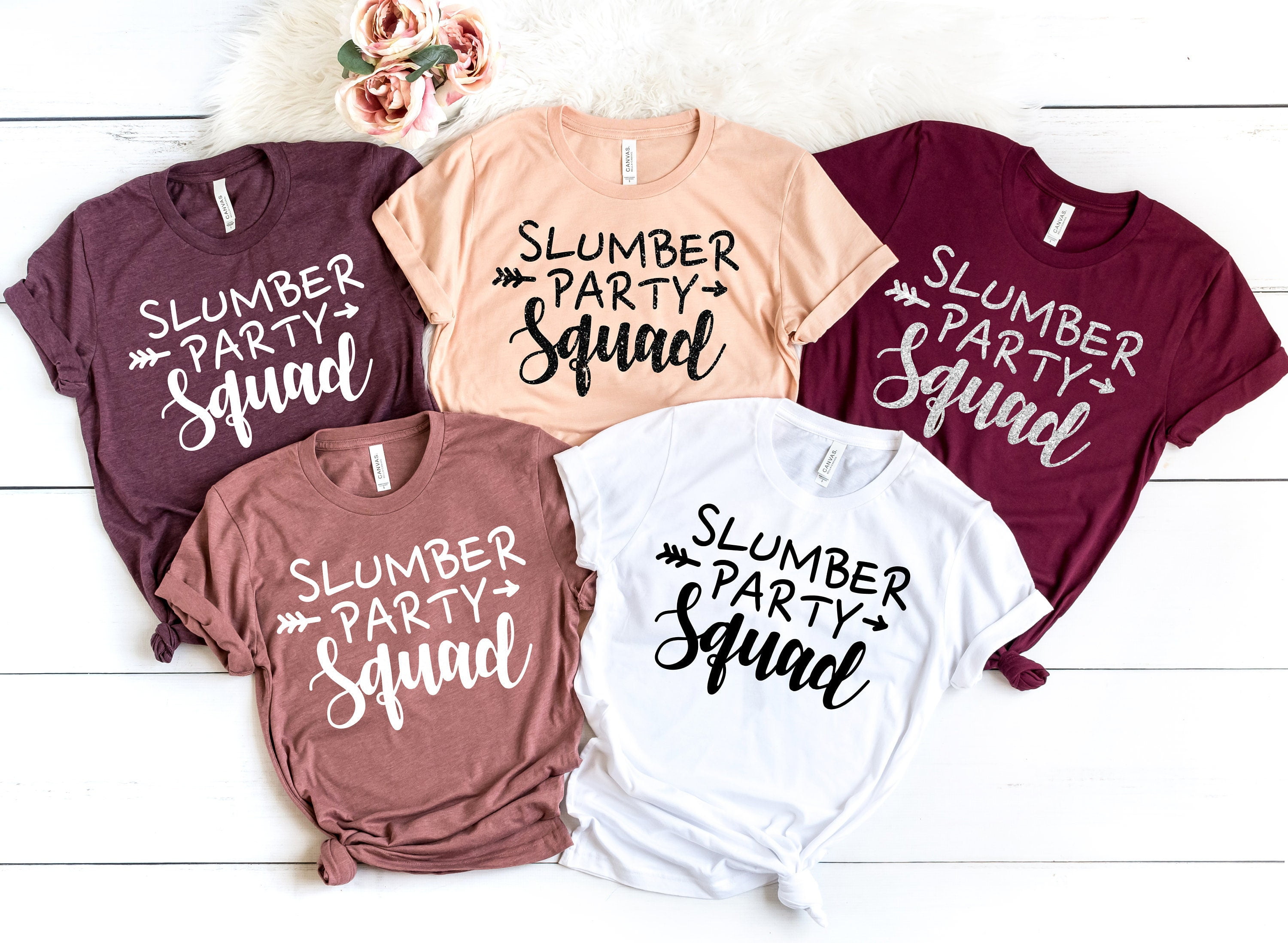 Slumber Party Squad Shirts Girls Birthday Party Shirts Slumber Party ...
