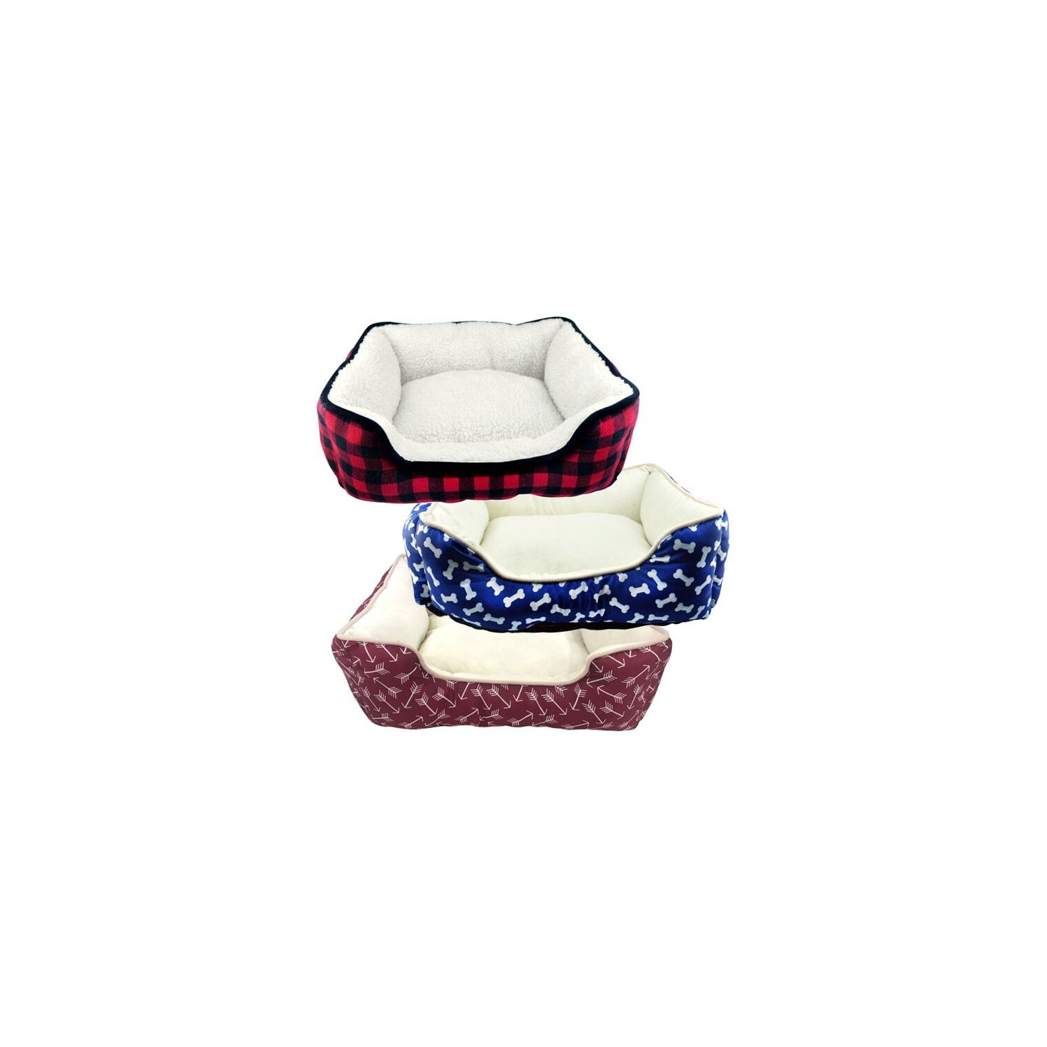 Slumber Pet SP Bone Print 19in Cuddler Bed - Walmart.com