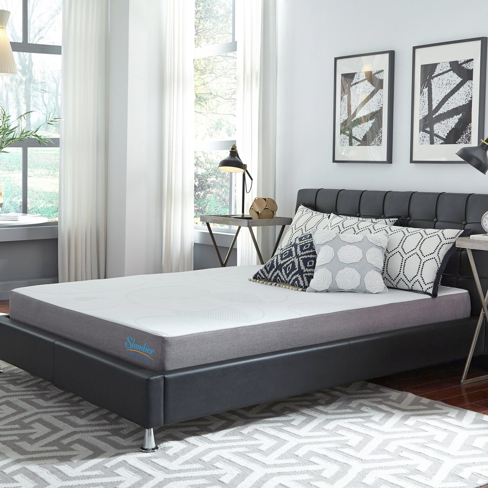 Slumber Solutions 8-inch Gel Memory Foam Choose Your Comfort Mattress ...