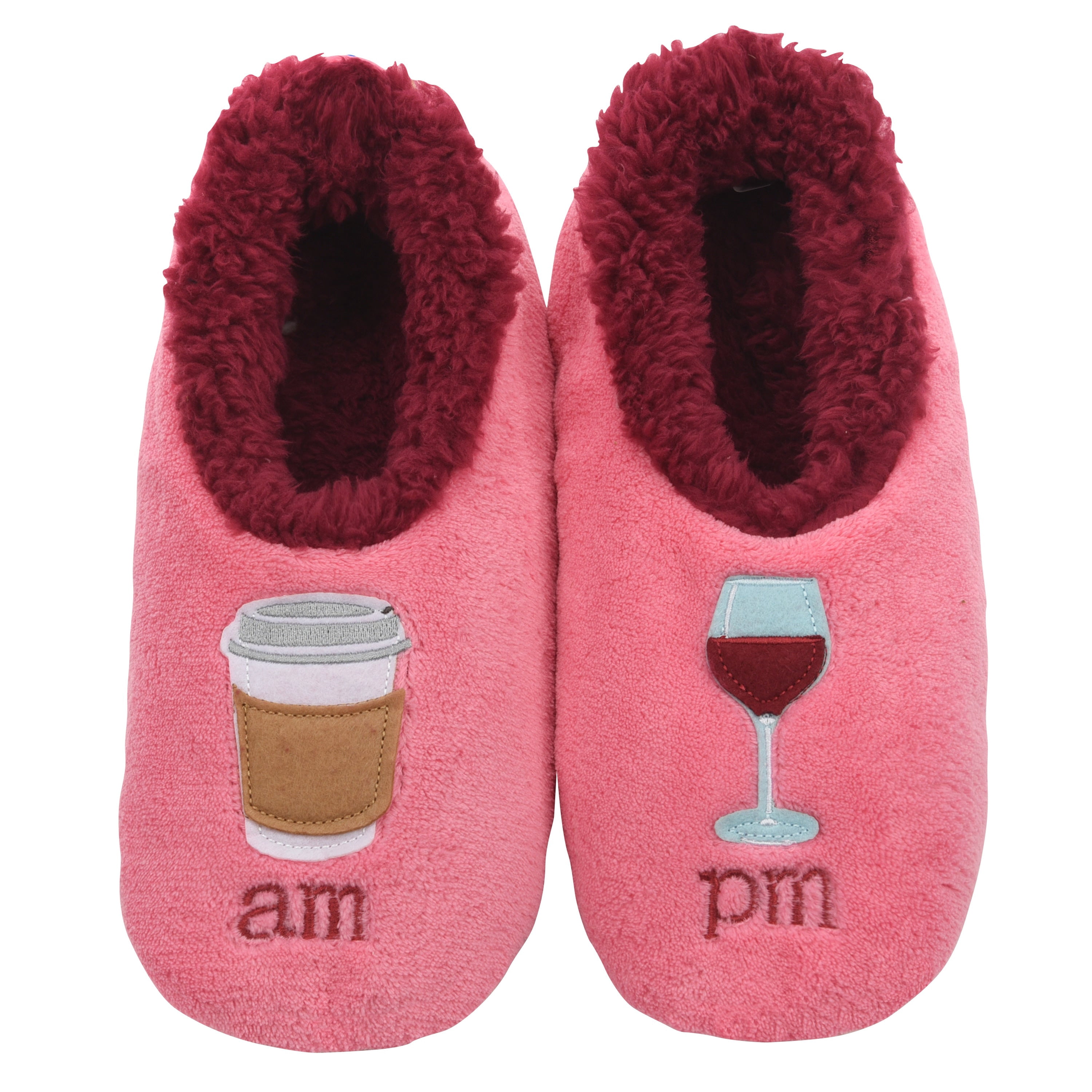 Slumbies Womens Coffee & Wine Matching Slipper Sock - Warm Your Feet ...