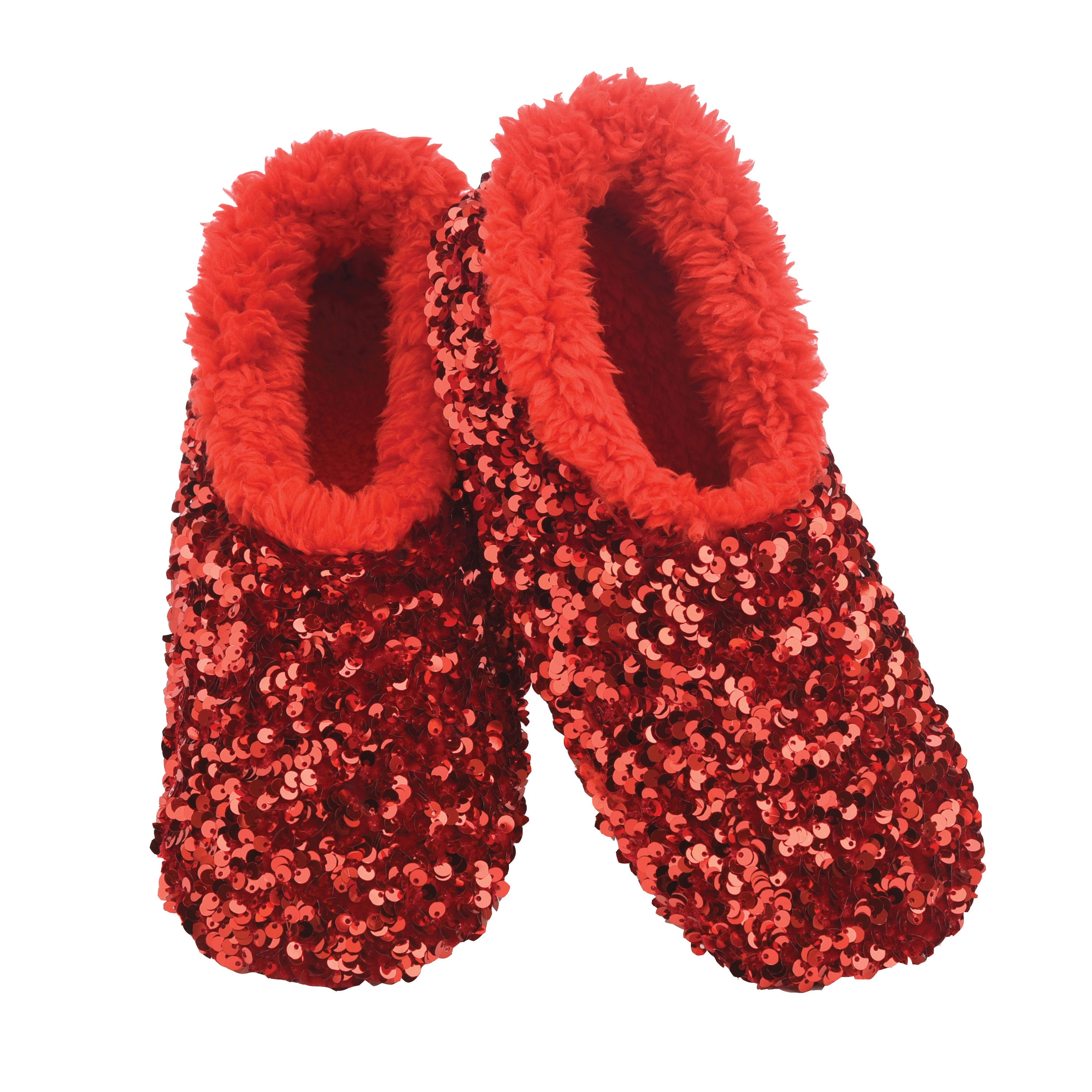 Slumbies Womens Glamorous Bling Red Slipper Sock - Warm Your Feet ...