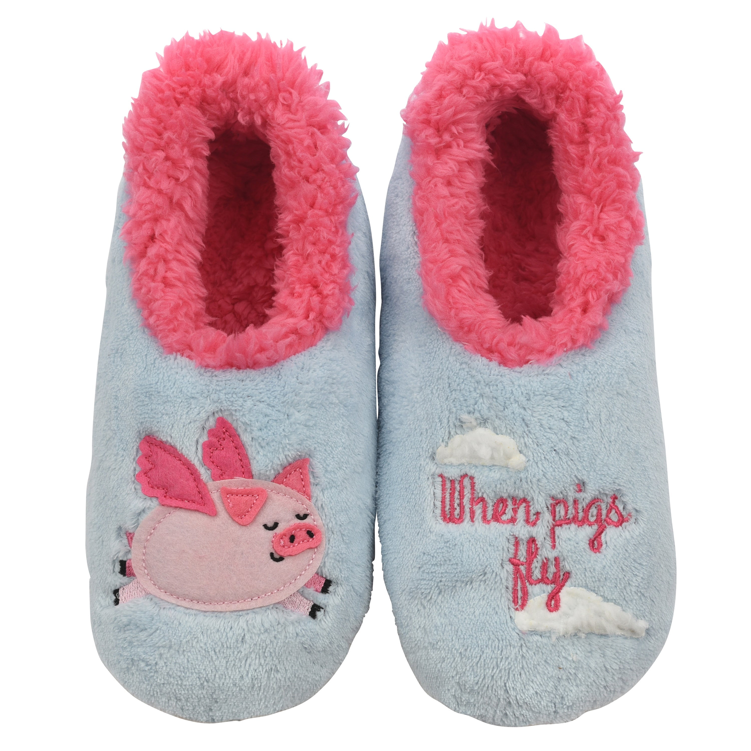Slumbies Womens Piggies Matching Slipper Sock - Warm Your Feet! (Large ...