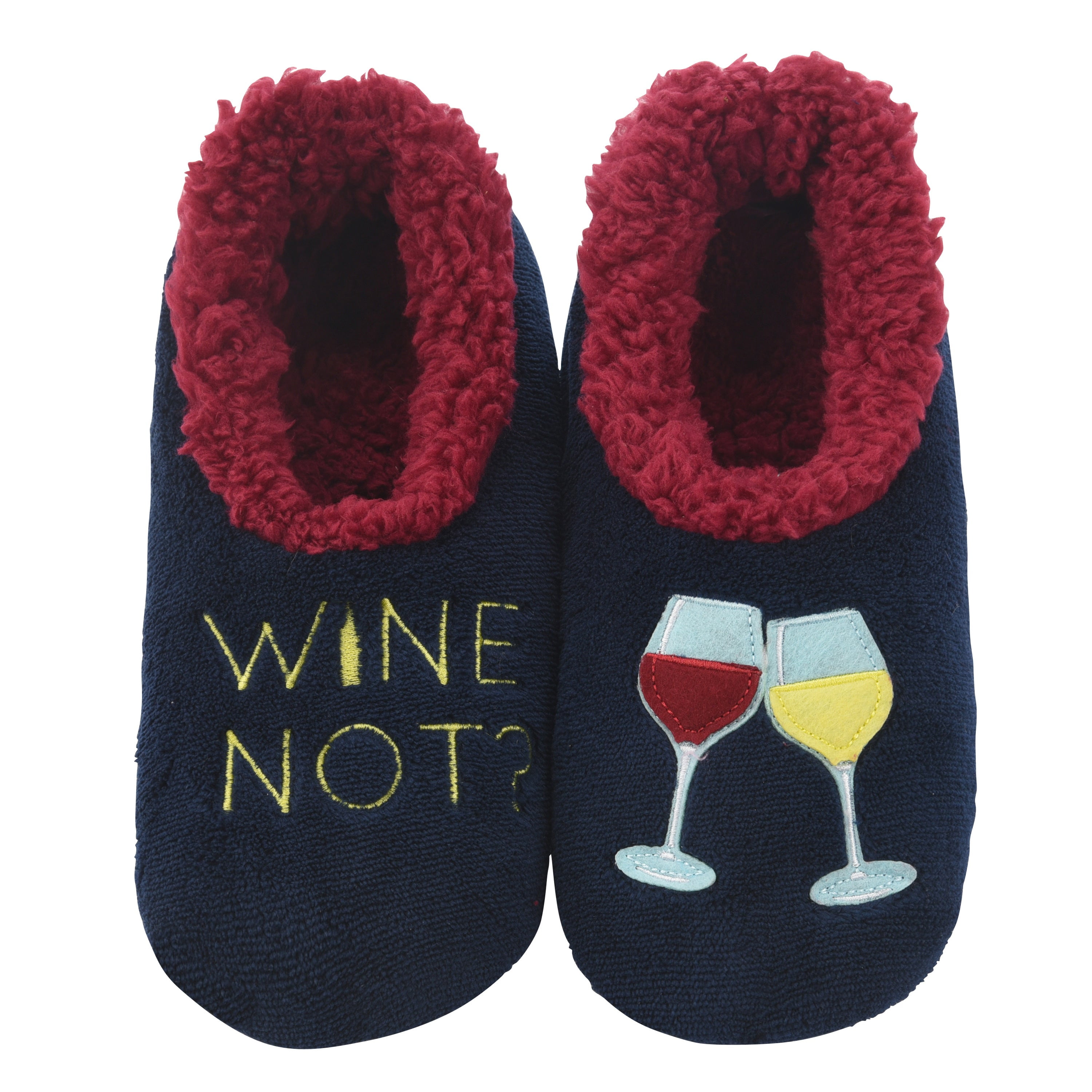 Slumbies Womens Wine Matching Slipper Sock - Warm Your Feet! (Medium ...