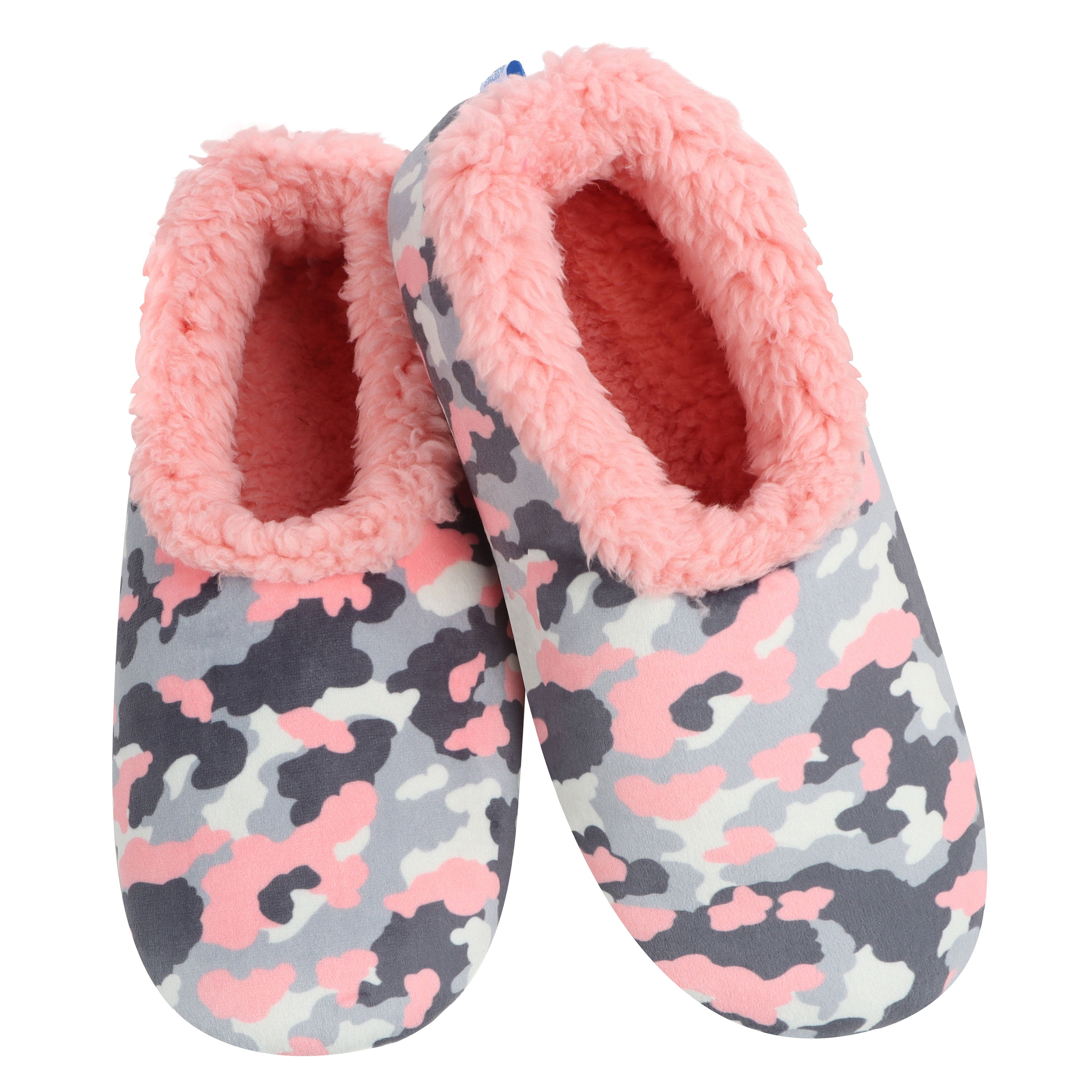Slumbies Womens Womens Camo Pink Slipper Sock - Warm Your Feet! (Large ...