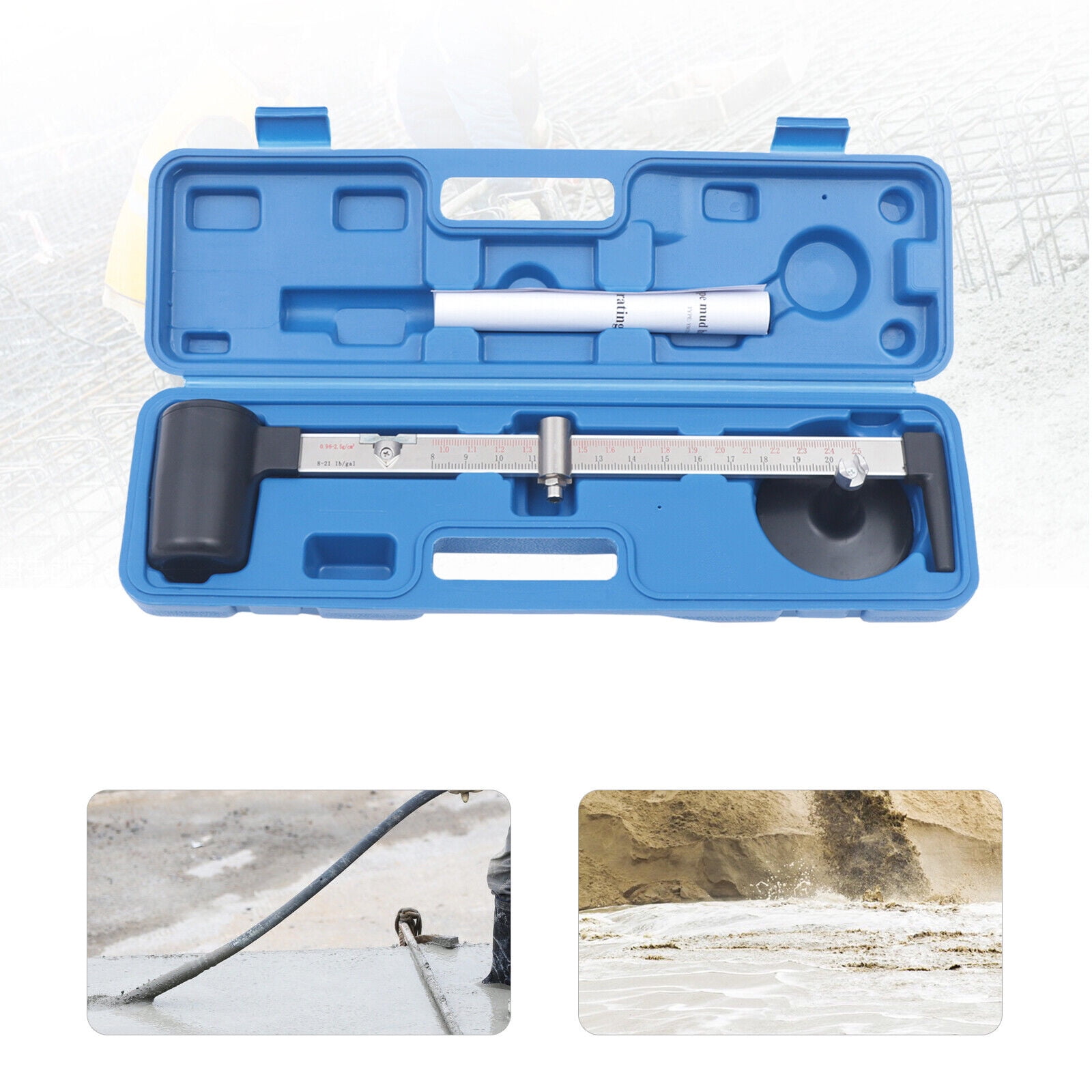 Slurry Test Kit Sand Content Tester Mud Hydrometer Dual-Scale Units W ...