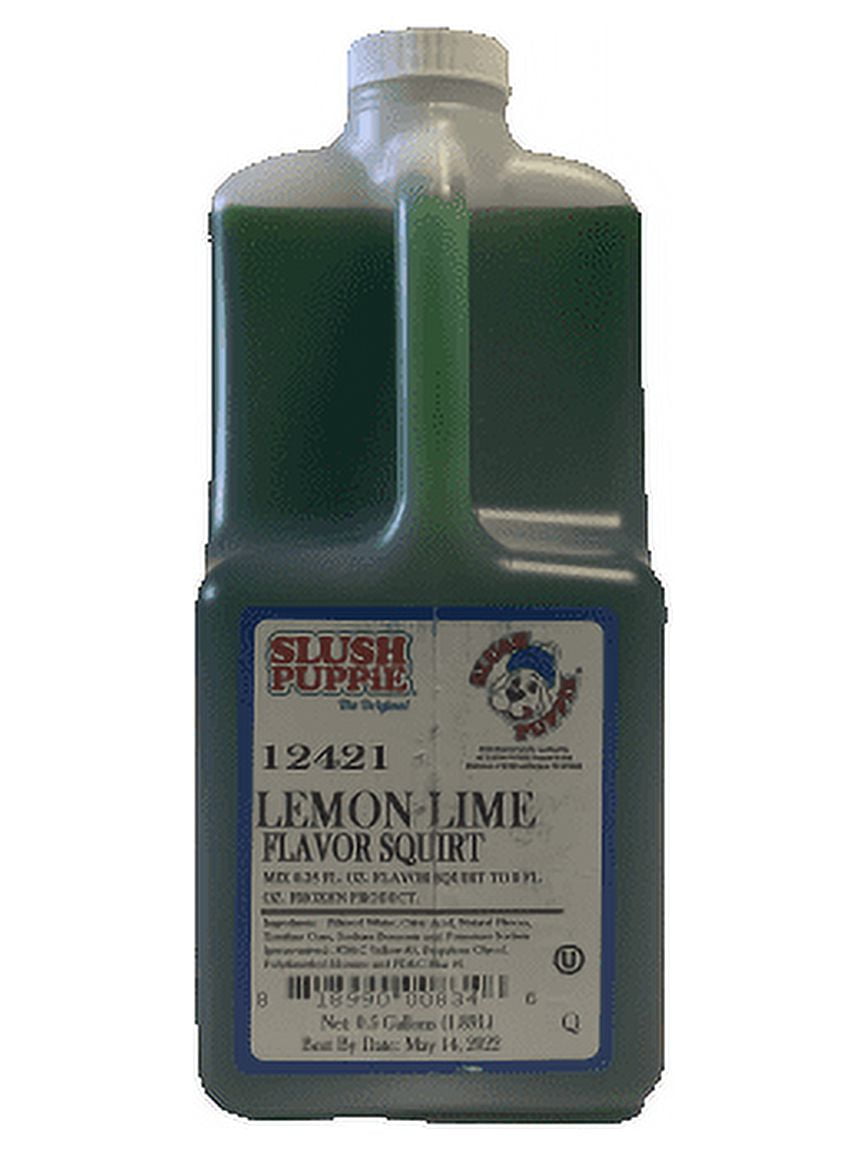Slush Puppie Base Lemon Lime Flavor - .5 Gallon for Slushy Cups ...