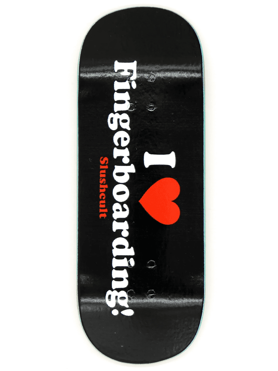 Slushcult Fingerboard Deck - I Heart Fingerboarding Black, 34mm ...