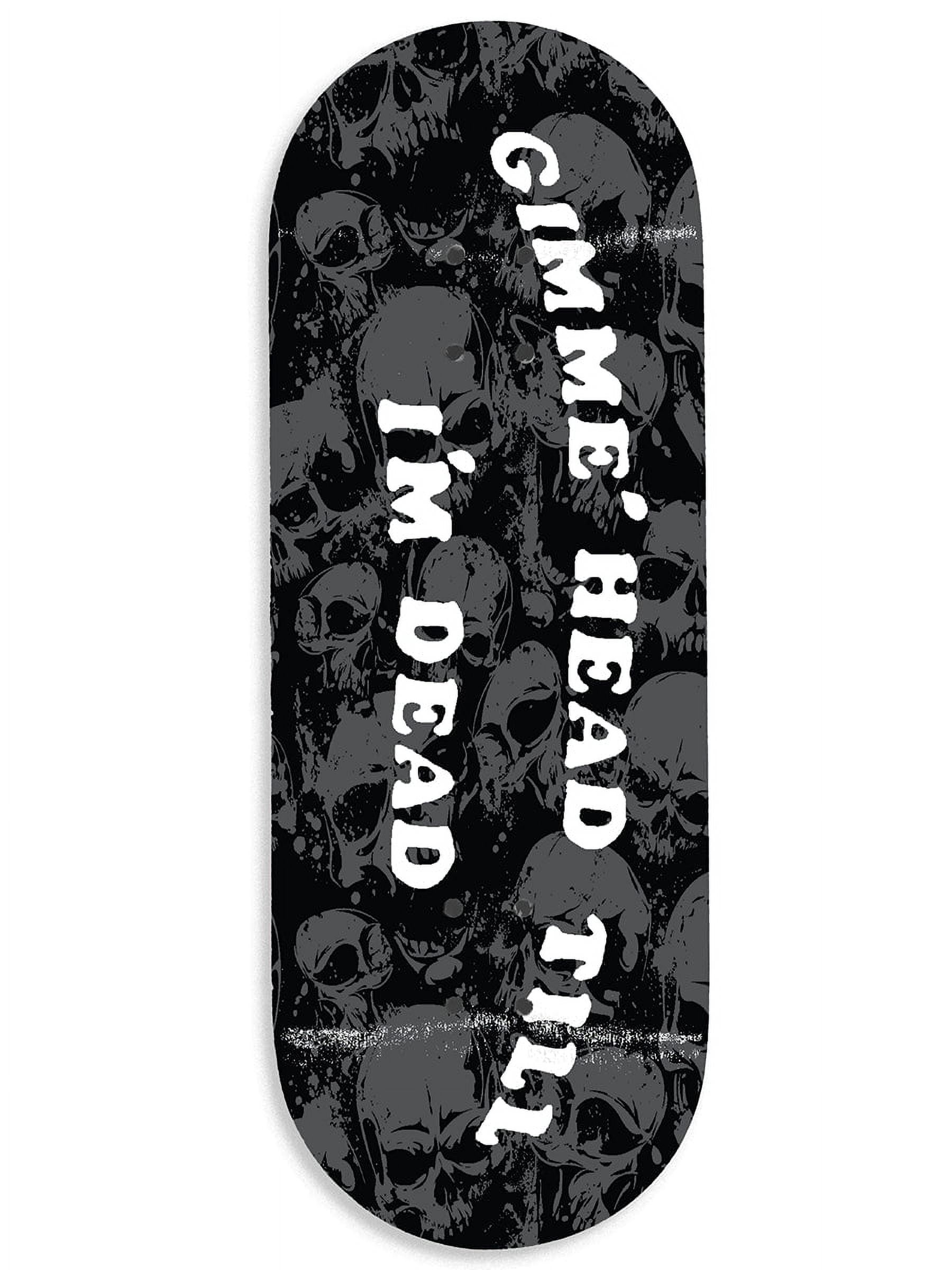Slushcult x Tender Fingerboard Deck - Head Black and White, 34mm ...