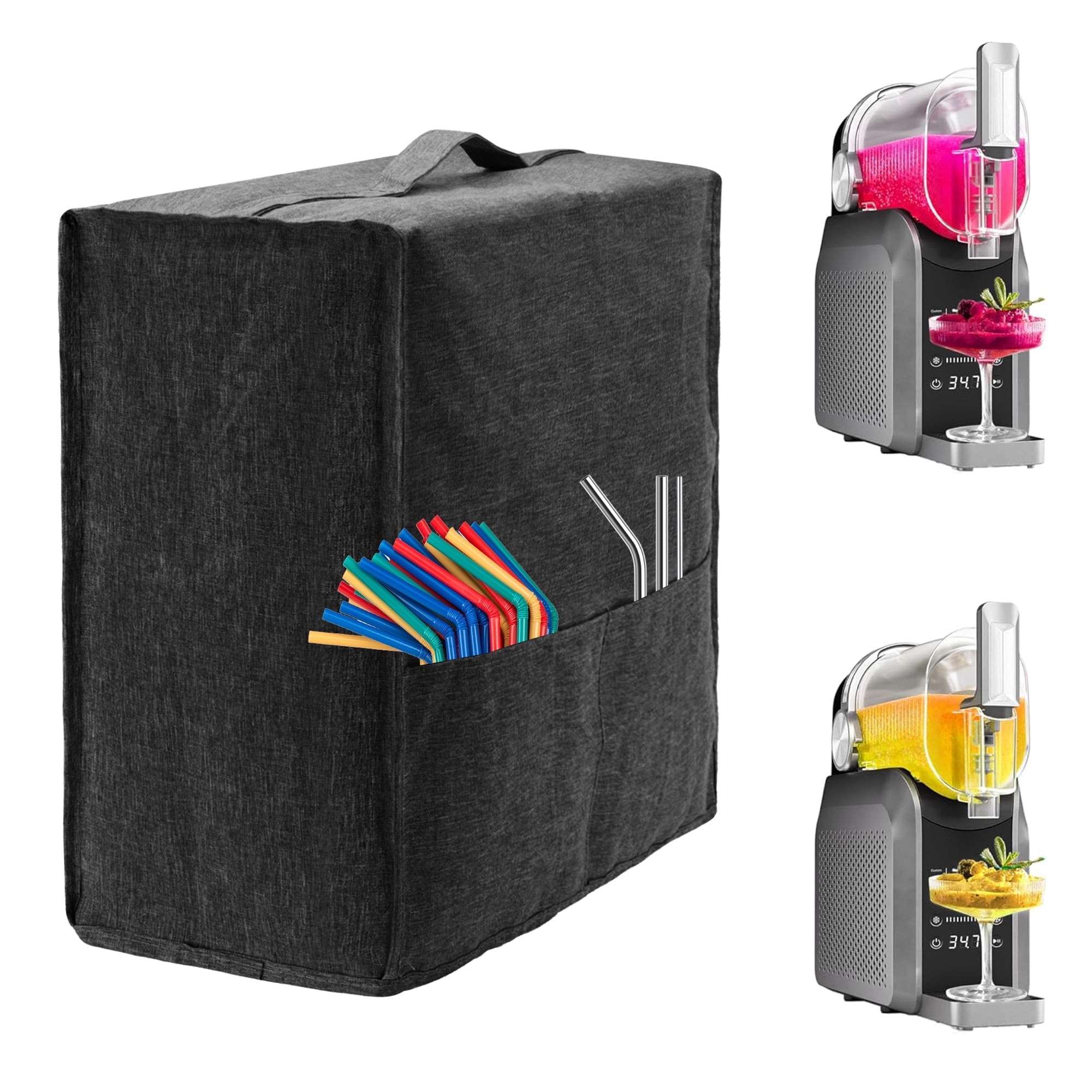 Slushie Machine Cover ，Nylon Material to Prevent Dust & Stains Black ...