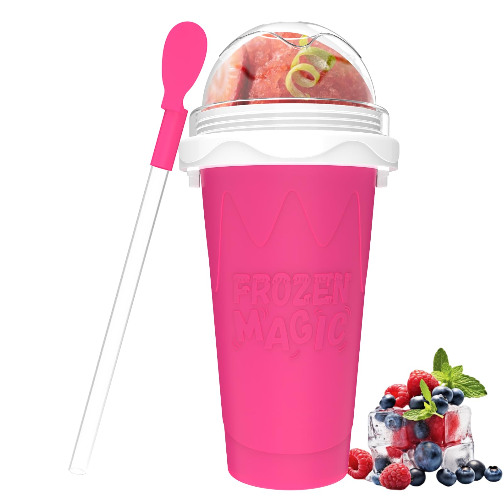 Slushie Maker Cup for Homemade Ice Cream and Milk Shake, Double Layer ...