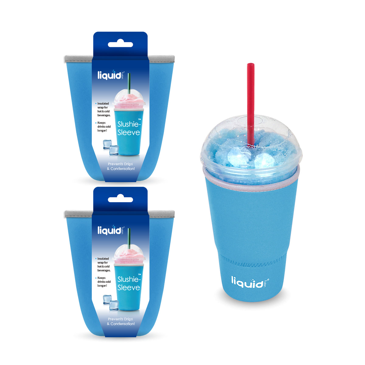 Slushie-Sleeve™ / Icy Bev Kooler, Large - 3 Pack Set Insulated Drip ...