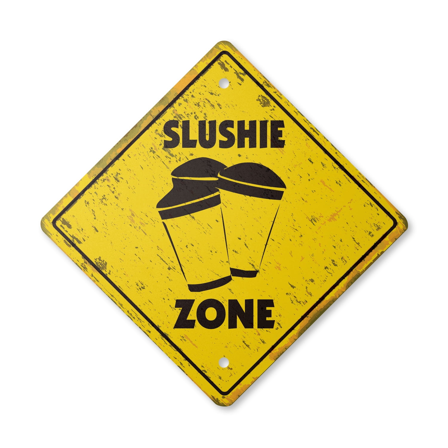 Slushie Vintage Crossing Sign Zone Xing | Indoor/Outdoor Plastic | 17 ...