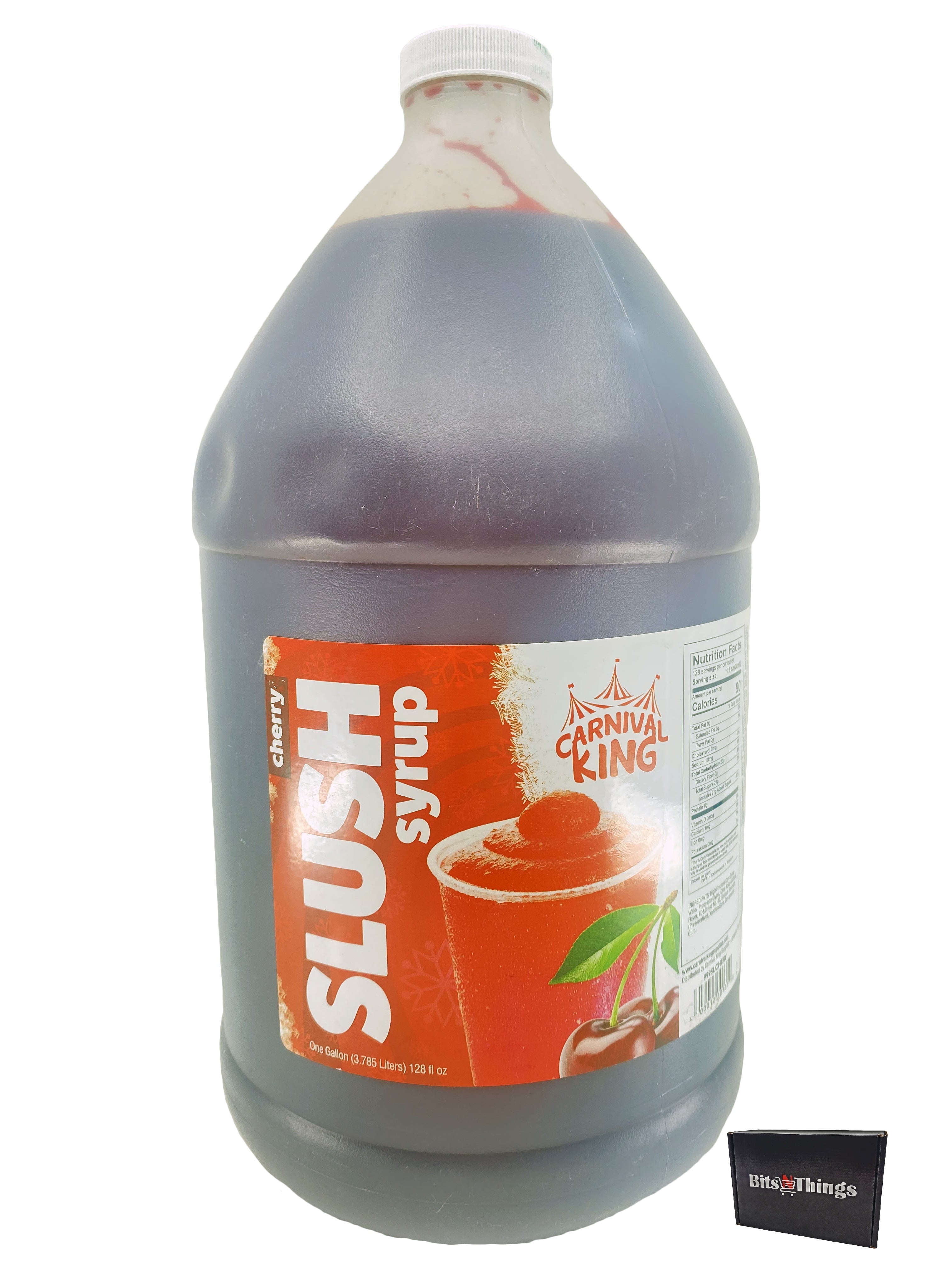 Bits N Things Cherry Snow Cone, Shaved Ice, Slushy, Snowball Syrup - 1 ...