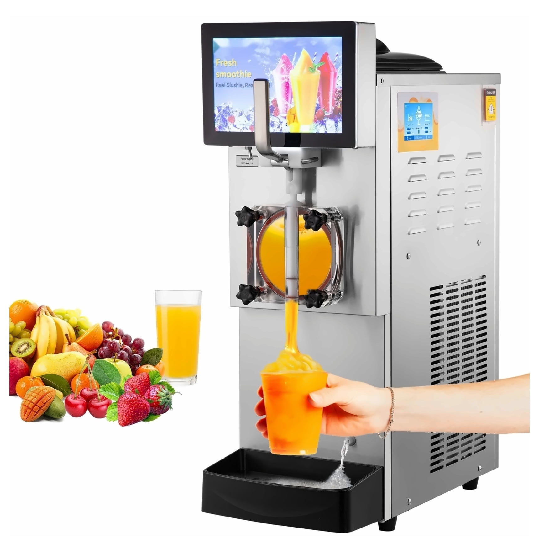 Slushy Machine 8L Margarita Machine, 1050W Stainless Steel Frozen Drink ...