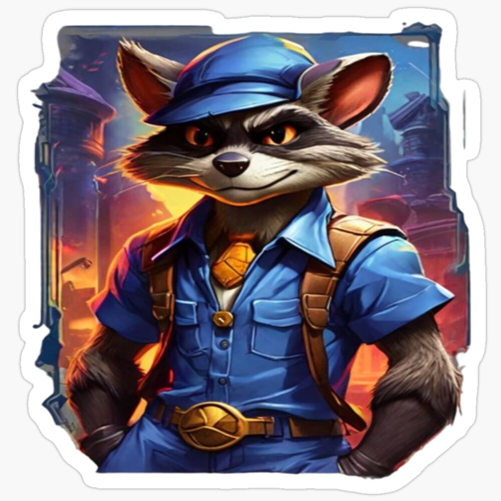 Sly Cooper Sticker Phone Decal Water Bottle Stickers Car Decals, Laptop ...