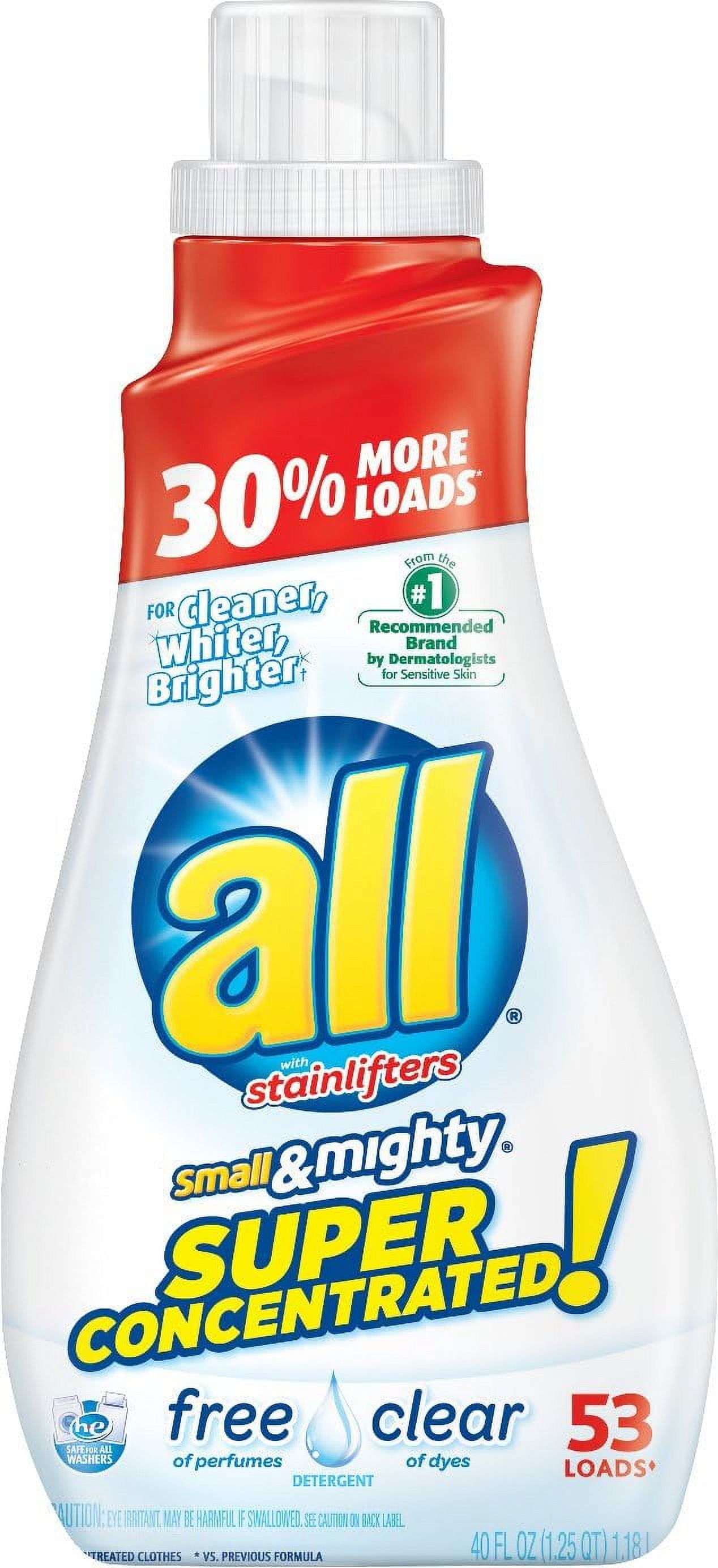 Sm & Mighty Super Concentrated Liquid Laundry Detergent, Clear, 40 ...