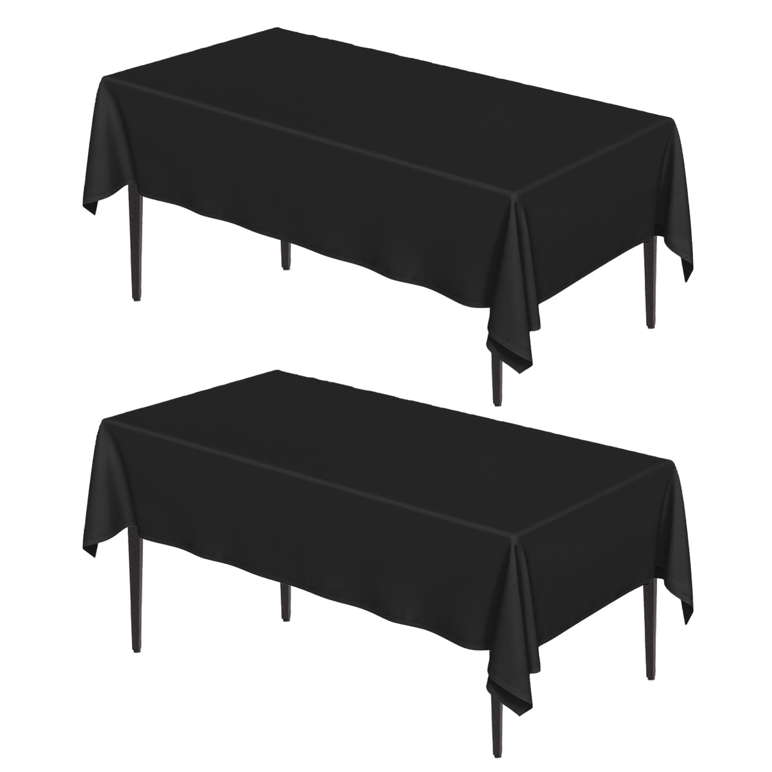 Sm:)e 2 Pack Black Tablecloth Polyester 60x104 Inch 6ft Table - Walmart.com