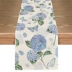 Smile Floral Watercolor Hydrangea Table Runner, 13 x 72 Inch, Perfect ...