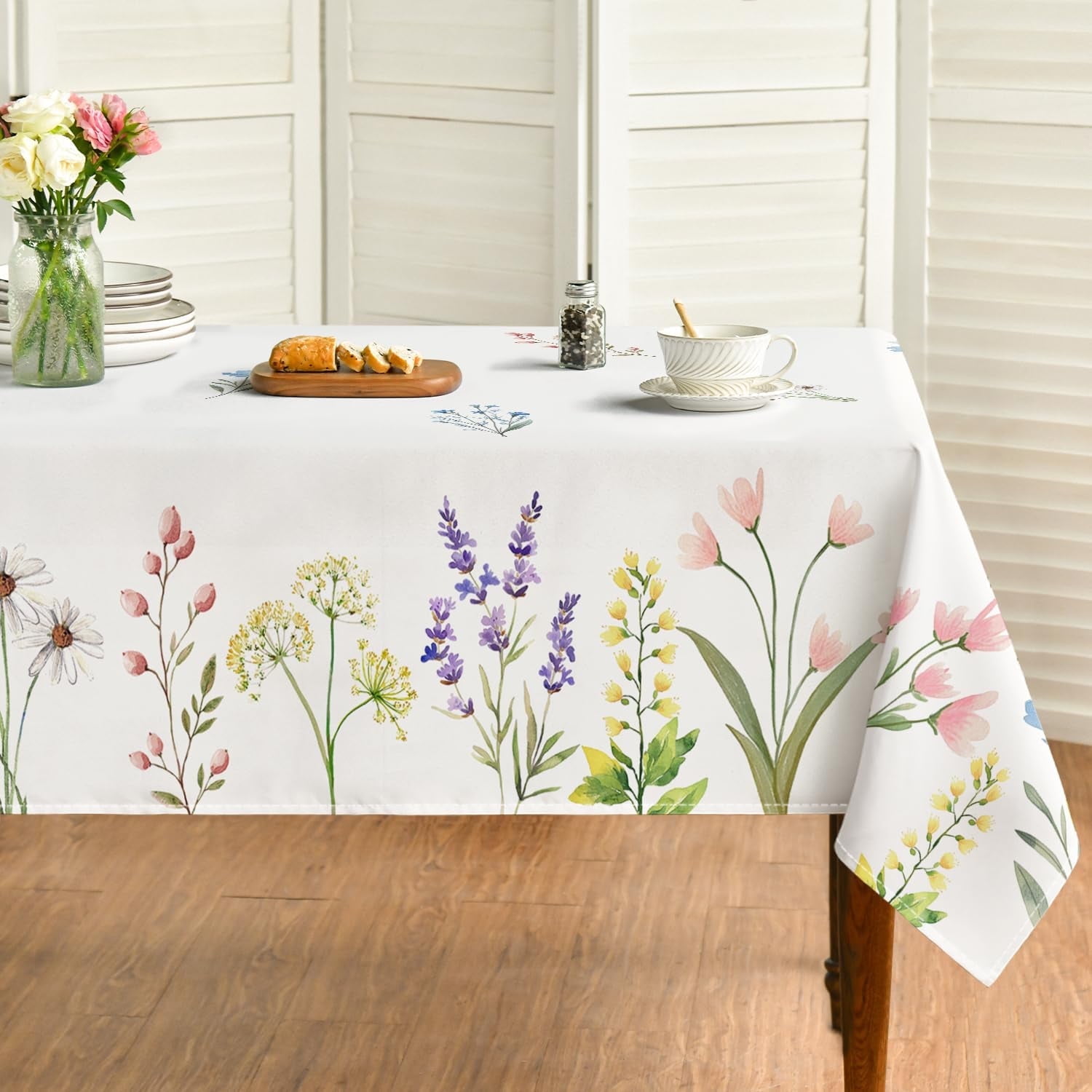 Sm:)e Blooming Floral Wild Flowers Spring Table Cloth 60 x 104 ...