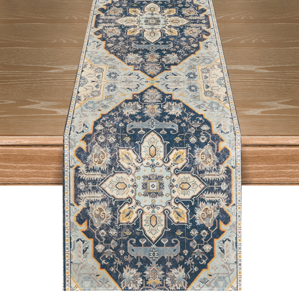 Sm:)e Boho Bohemia Style Sliver Table Runner, Rustic Farmhouse Kitchen ...