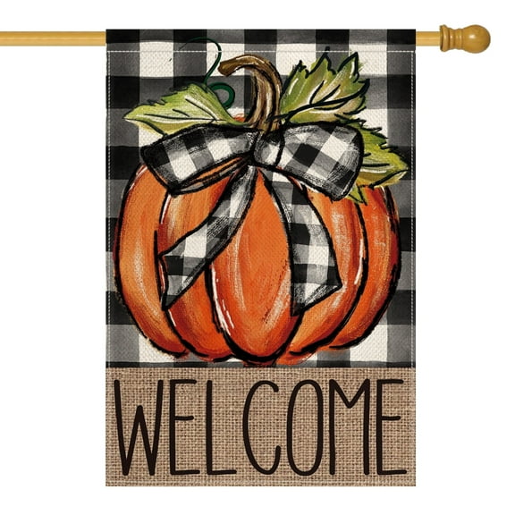 Carson Fall Cross House Flag, 28 x 40 inch Double Sided, Rustic Wooden ...