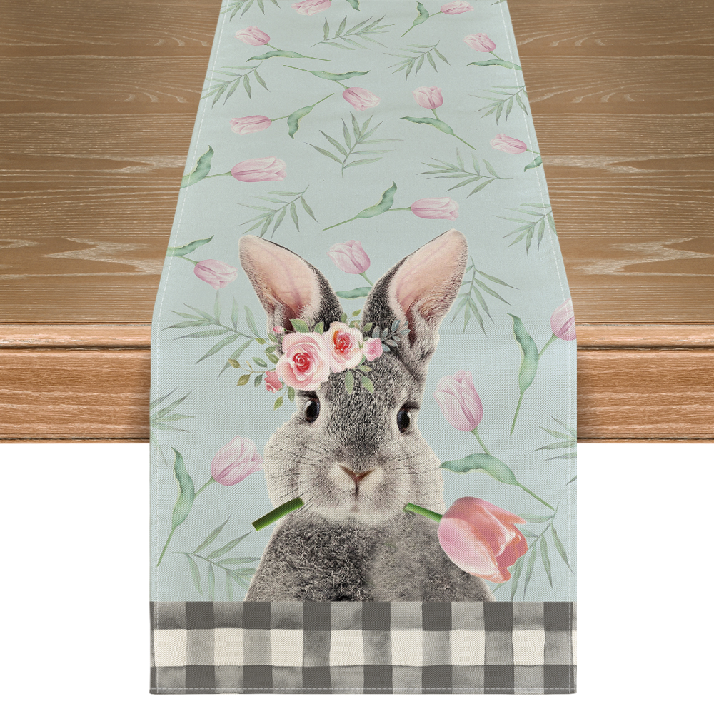 DII Easter Folk Garden Embellished Table Runner, 72 x 14", 100% Cotton ...