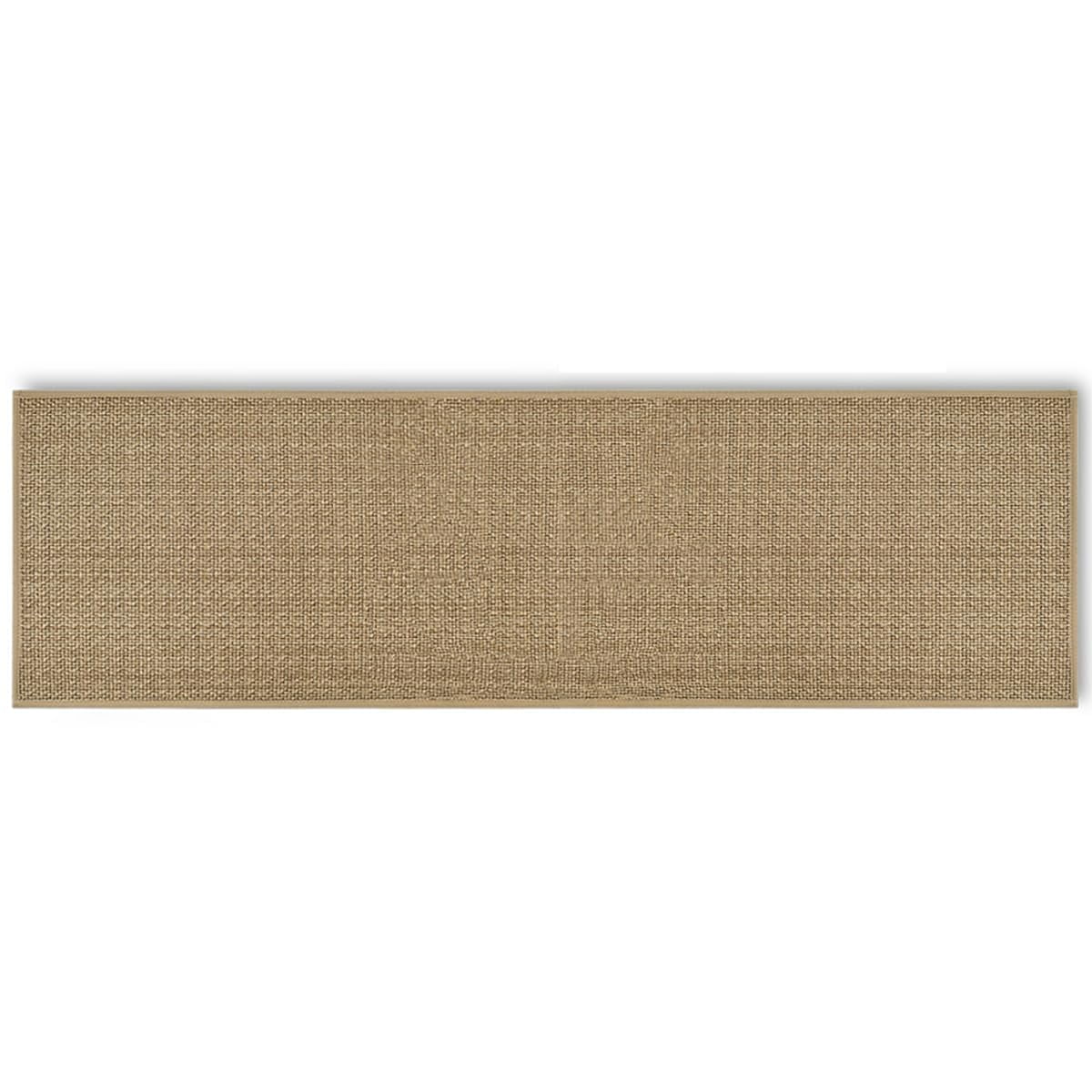 Sm:)e Chenille Rug Woven Door Mat Rubber Backed 17x60 Inch, Buff Beige ...