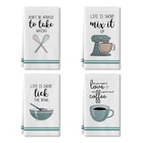 Sm:)e Coffee Quote Funny Text Kitchen Dish Towels 18 x 26 Inch ...