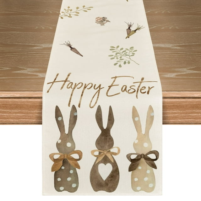 Sm:)e Happy Easter Bunny Table Runner for Dining Table 13 x 48 Inch ...