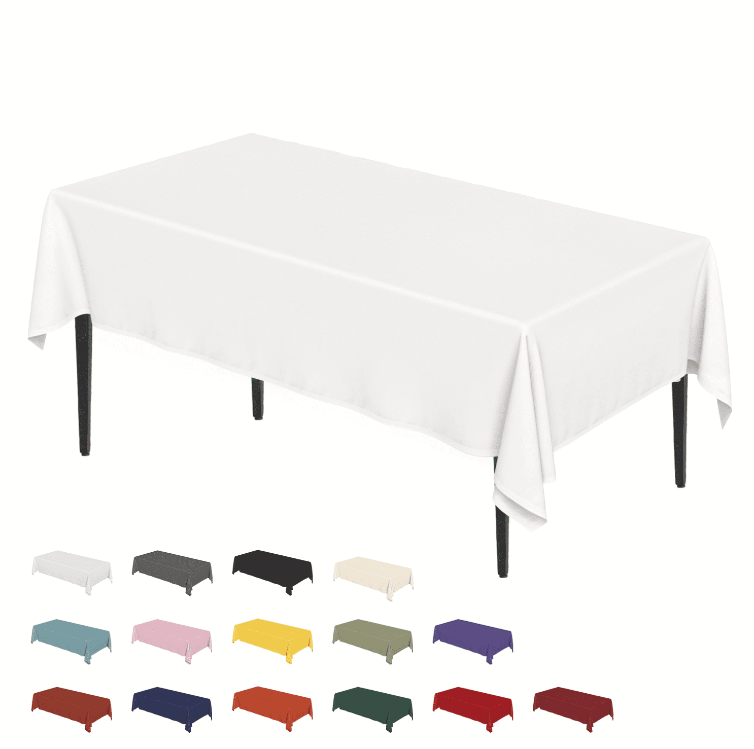 Sm:)e Rectangle Tablecloth White - 60 x 104 Inch, Decorative Fabric ...