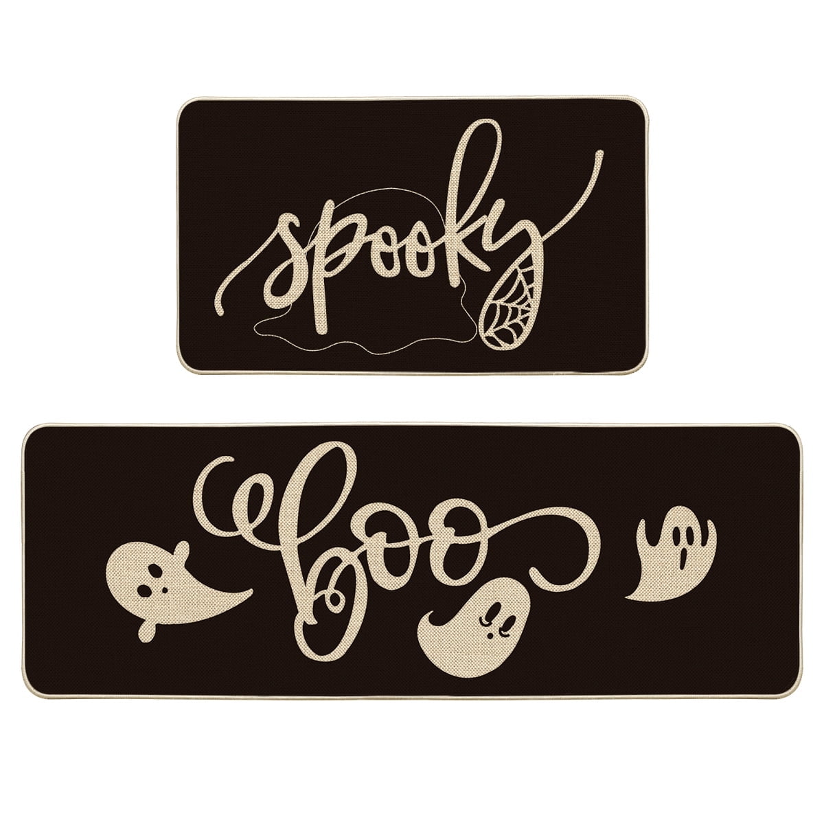 Sm:)e Spooky Ghost Boo Halloween Kitchen Rugs and Mats 17 x 29 Inch 17 ...