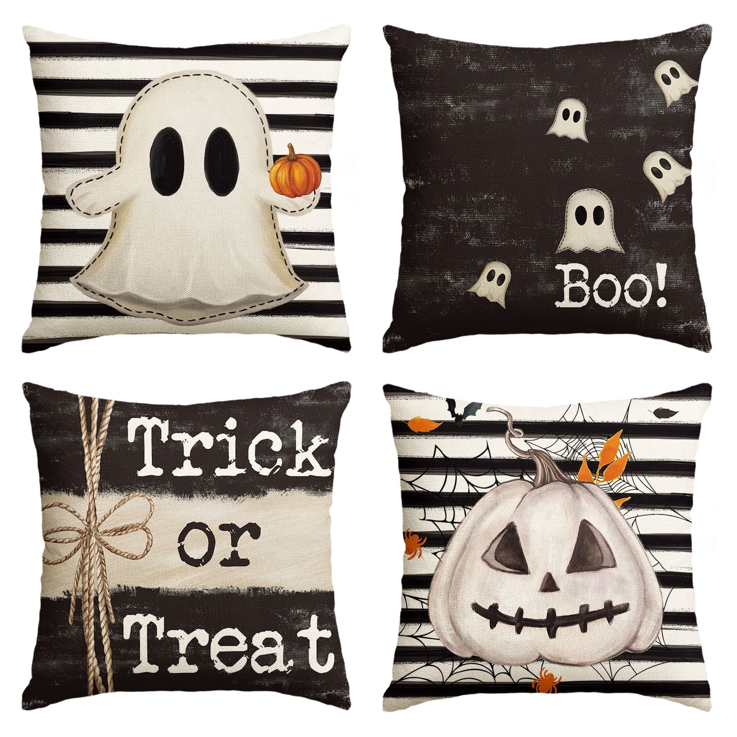 Sm:)e Trick or Treat Jack-O'-Lantern Boo Spooky Ghost Halloween Throw ...