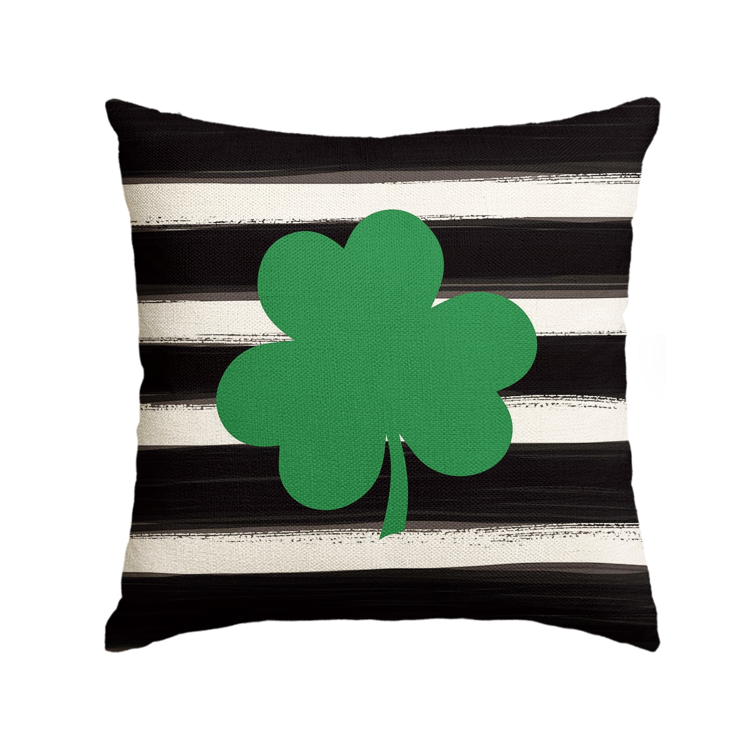 Sm:)e Watercolor Stripes Shamrock St. Patrick's Day Throw Pillow Cover ...