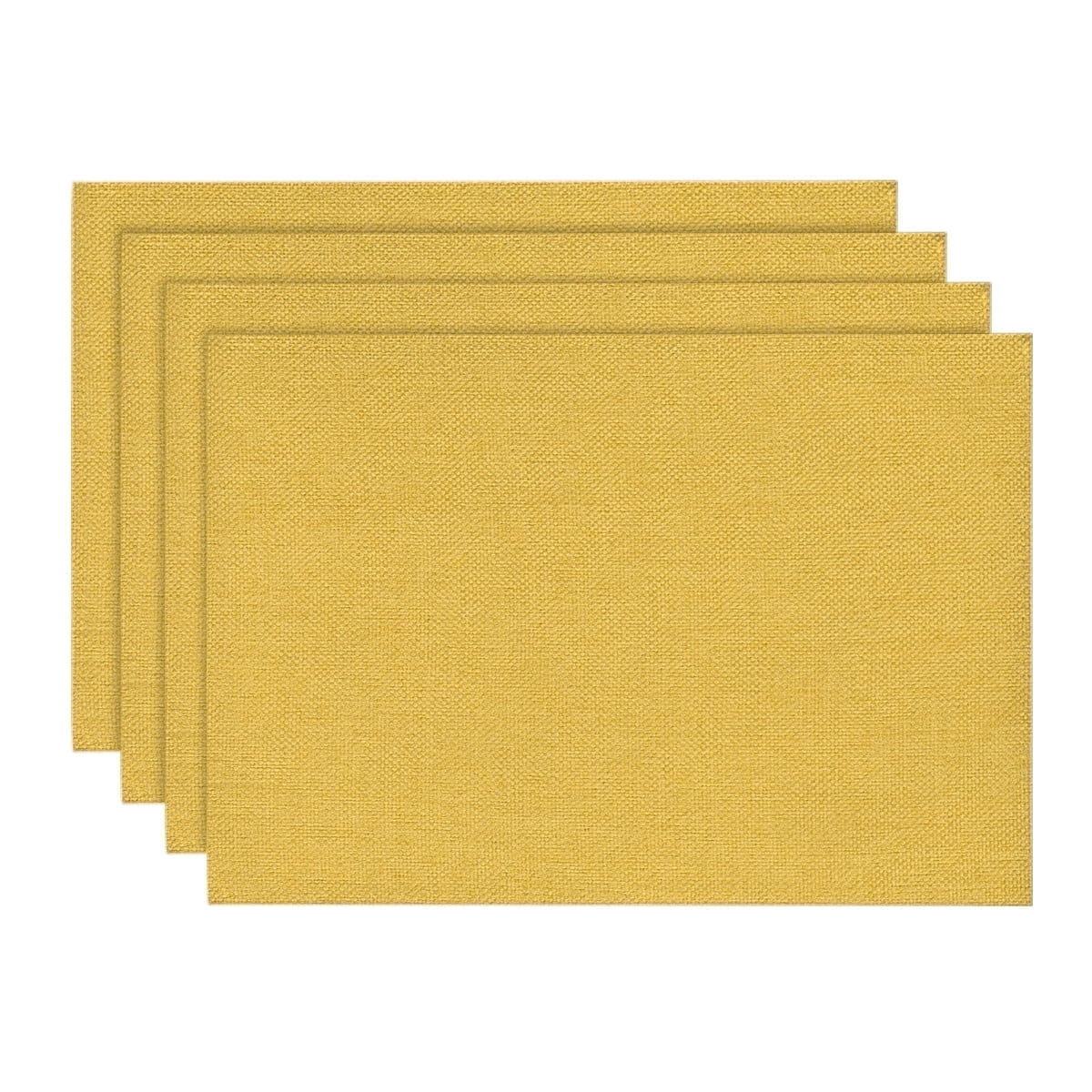 Sm:)e Yellow Placemats 12 x 18 Inch Set of 4, Seasonal Washable Kitchen ...