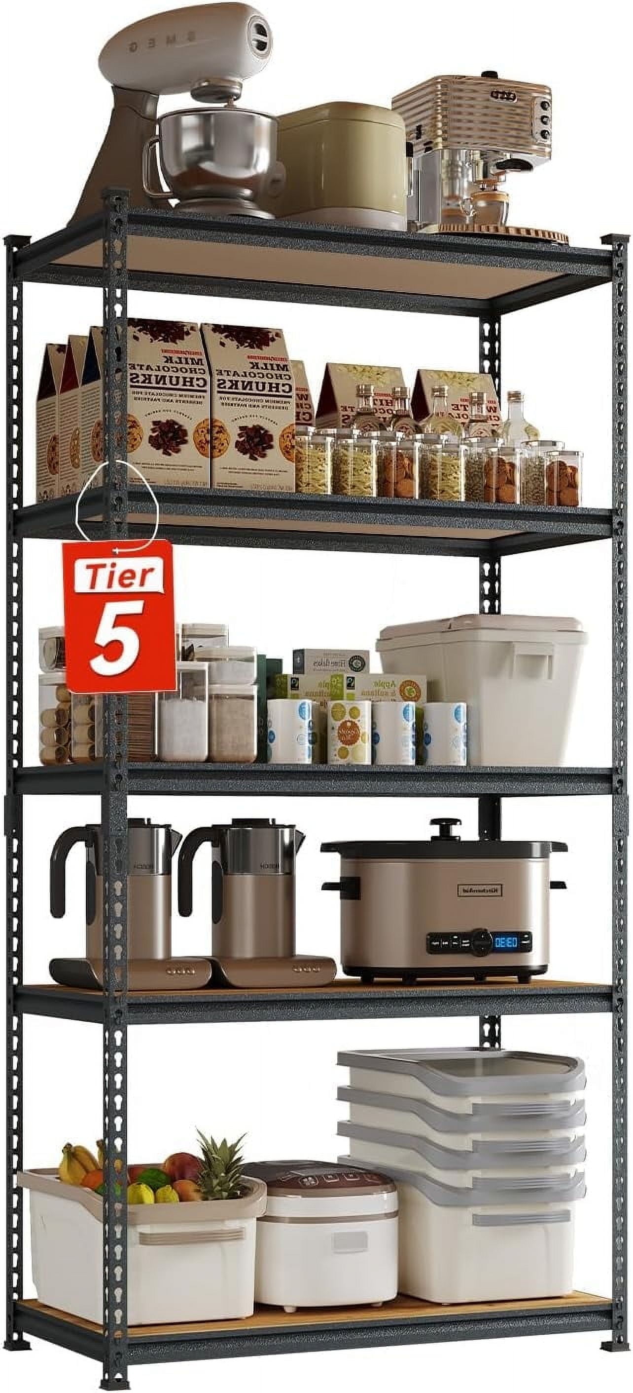 Smaafit 36x18x72 inches 5 Tier Storage Shelf Metal Shelf,Adjustable ...