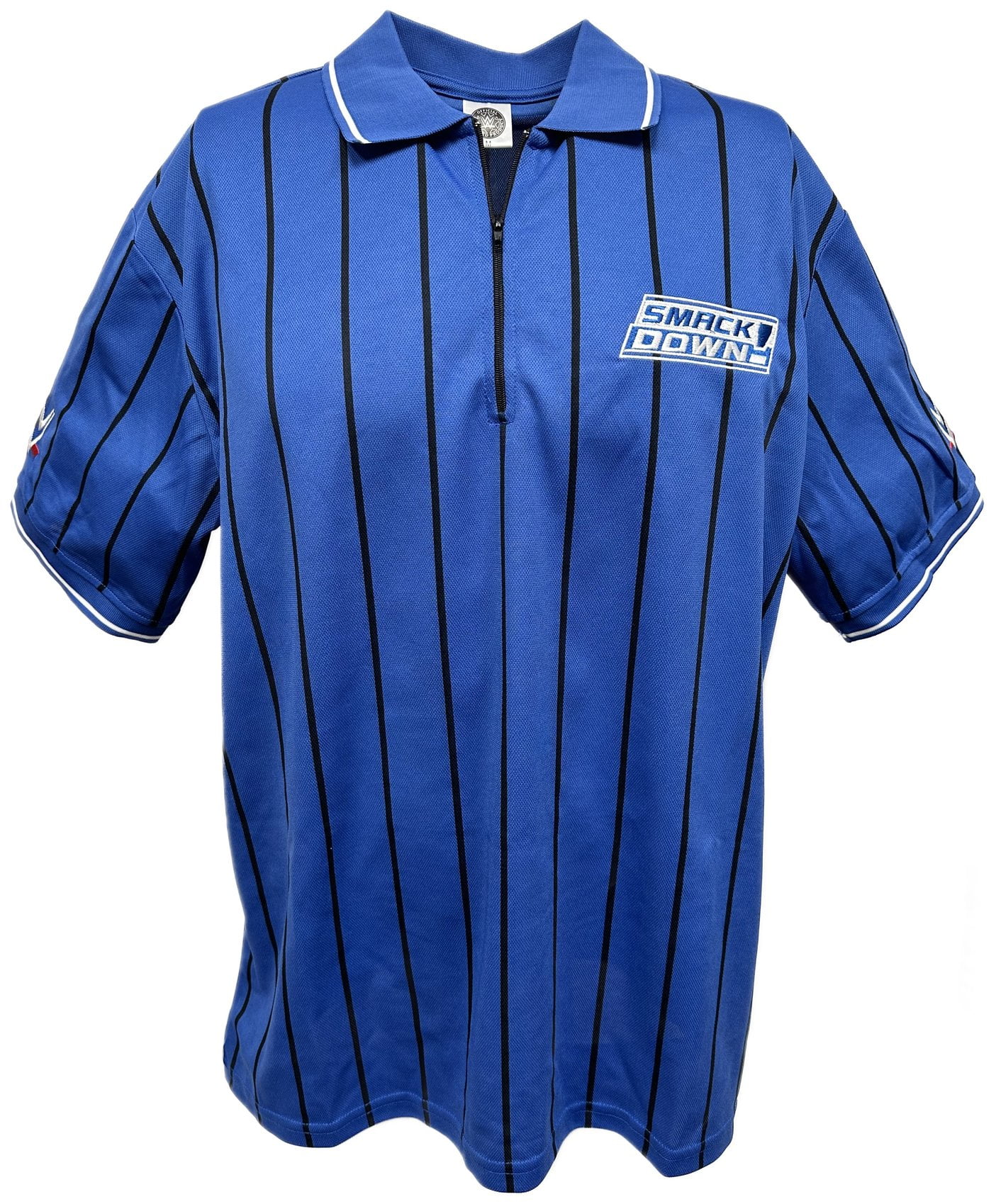 E.W.S. Smackdown Live WWE WWF Referee Shirt, Adult Size L, Royal Blue ...