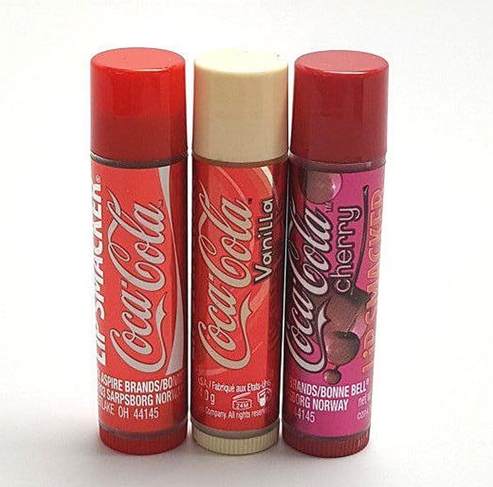 Smackers Best Flavor Coke Coca Cola Trio Balm - 3 Pack, Vanilla, Cherry ...